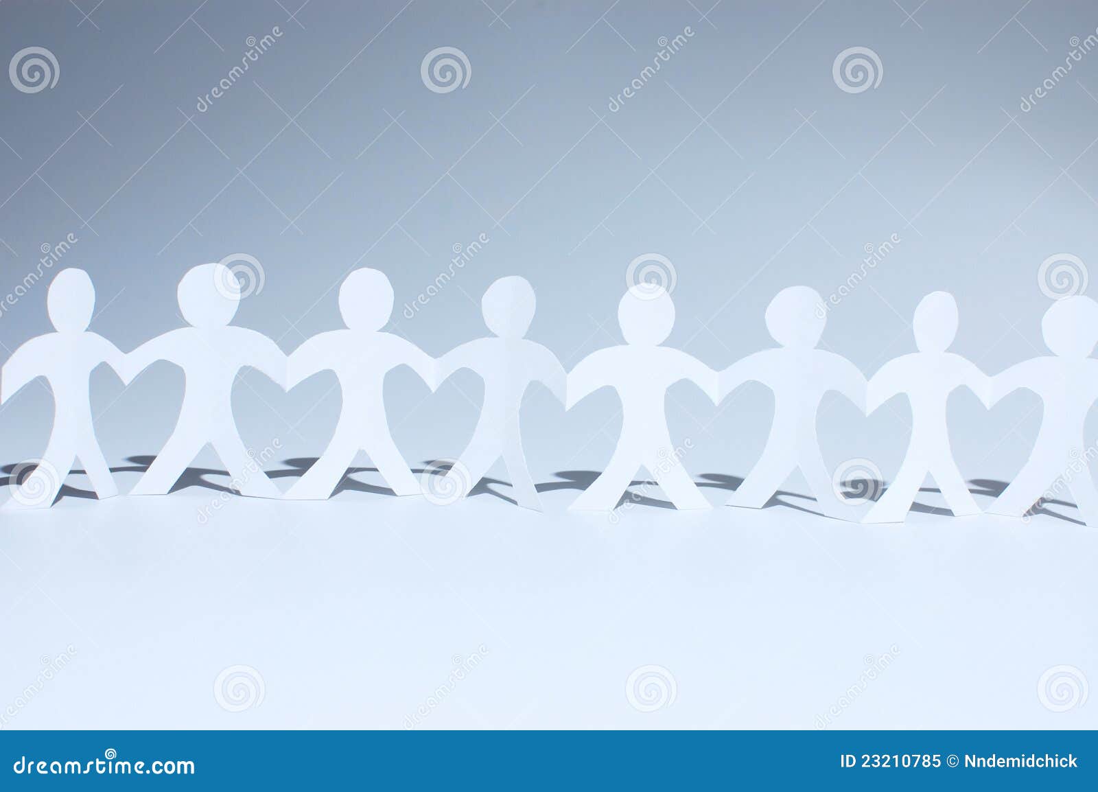 Paper people chain stock image. Image of love, figure - 23210785