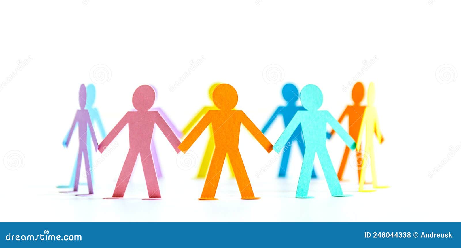 Paper People Chain Concept of Social Help and Togetherness in Group ...