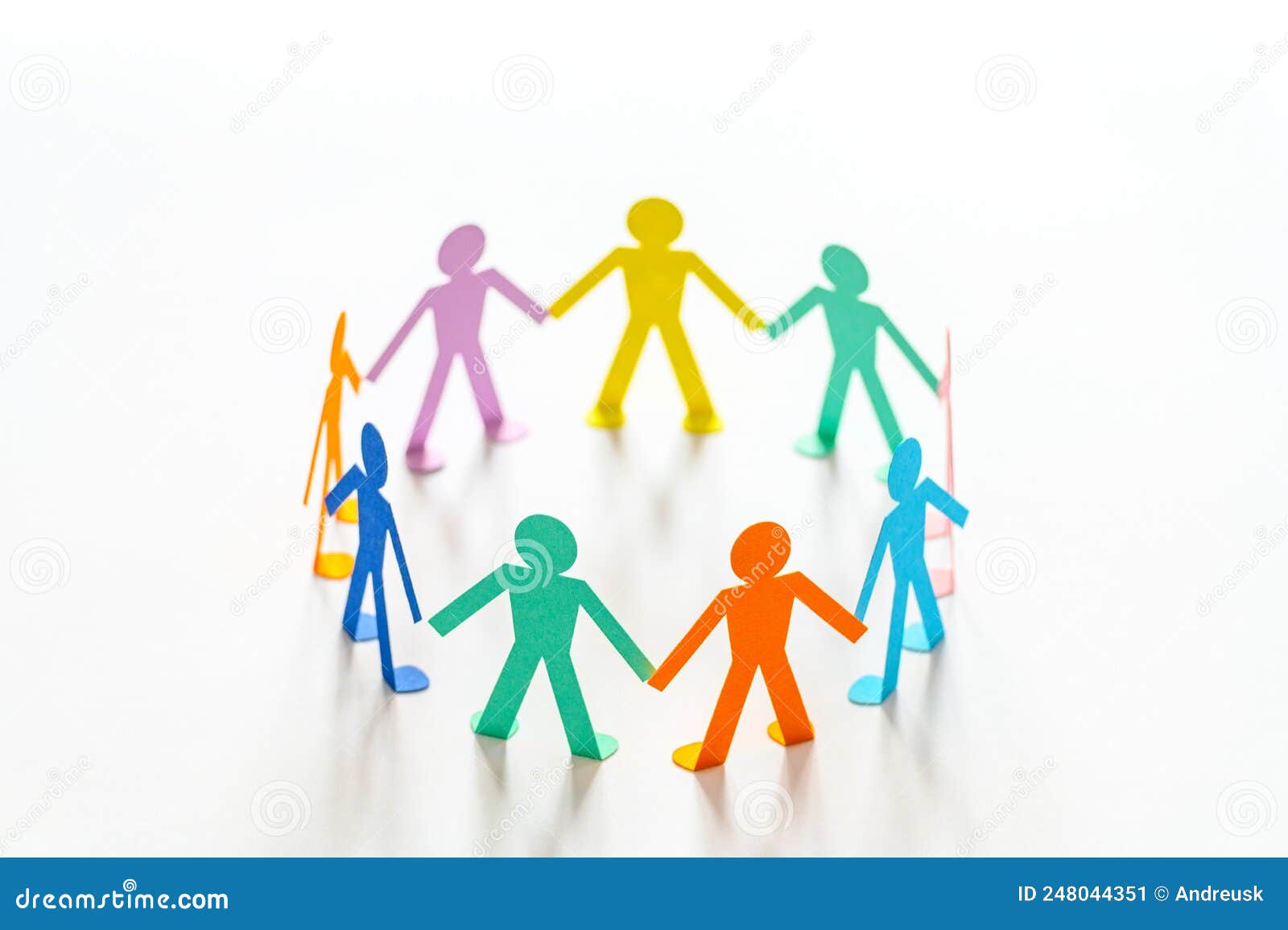 Paper People Chain Concept of Social Help and Togetherness in Group ...