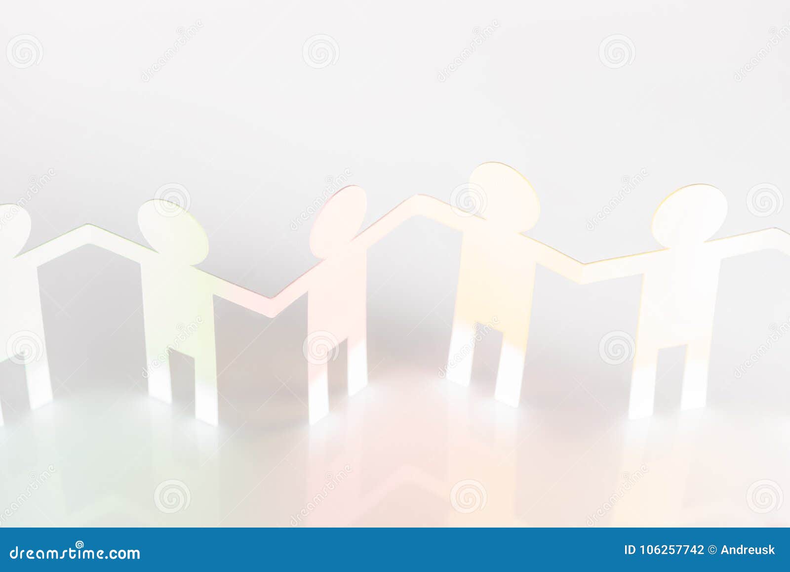 Paper people chain stock photo. Image of creative, chain - 106257742