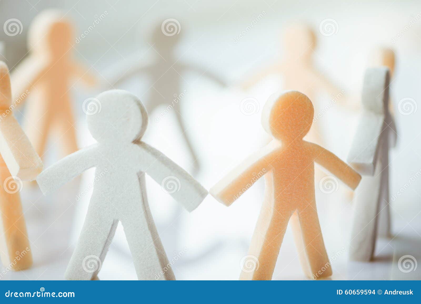 Paper people chain stock illustration. Illustration of business - 60659594