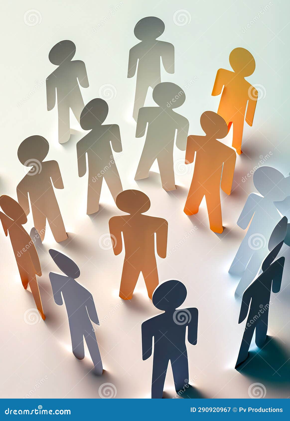 Paper People Holding Hands, Unity Concept, Generative AI. Stock Image ...