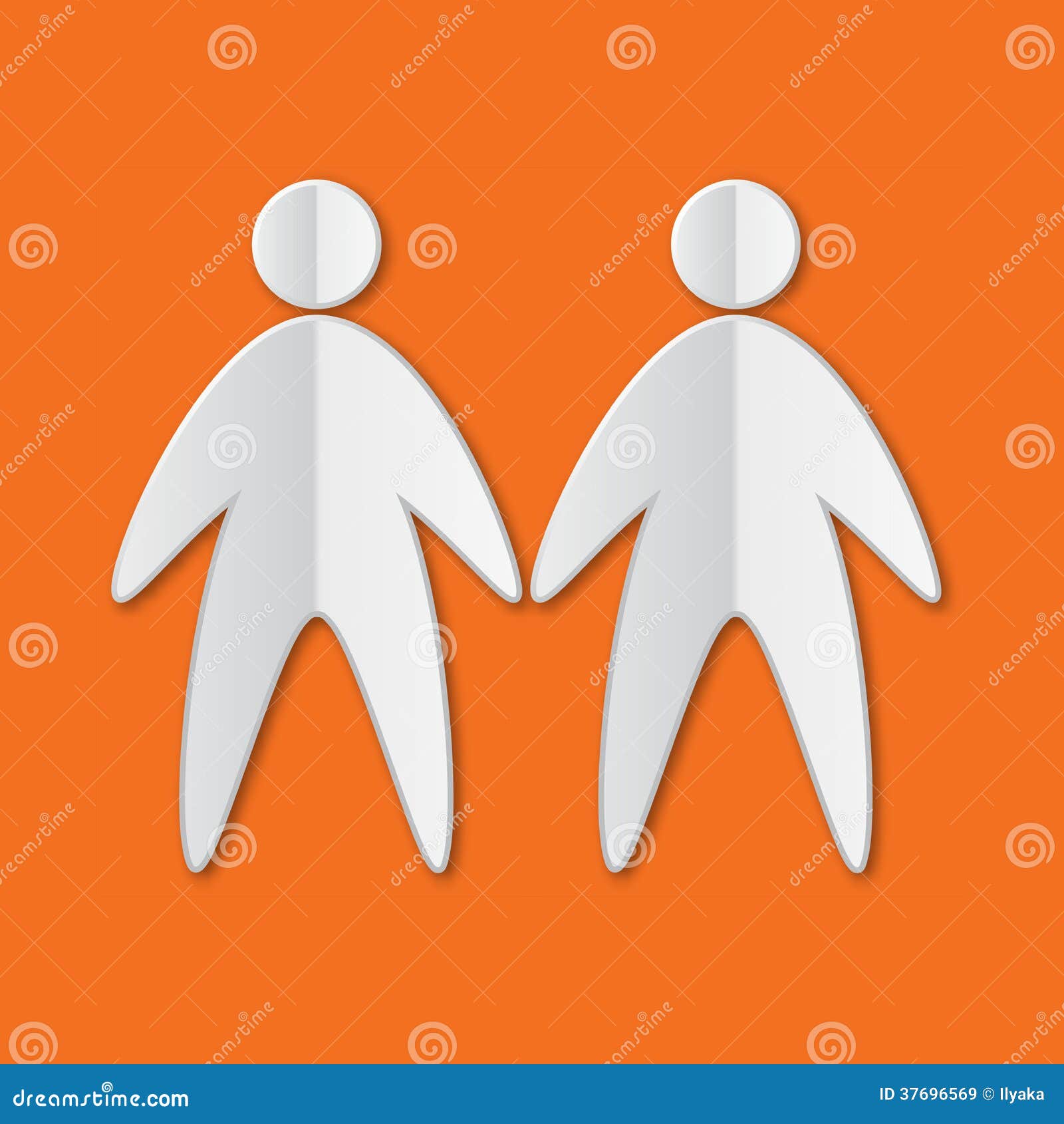 Paper People icon stock vector. Illustration of cover - 37696569