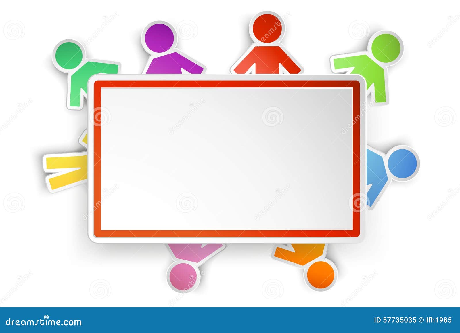 Paper people stock vector. Illustration of friendship - 57735035