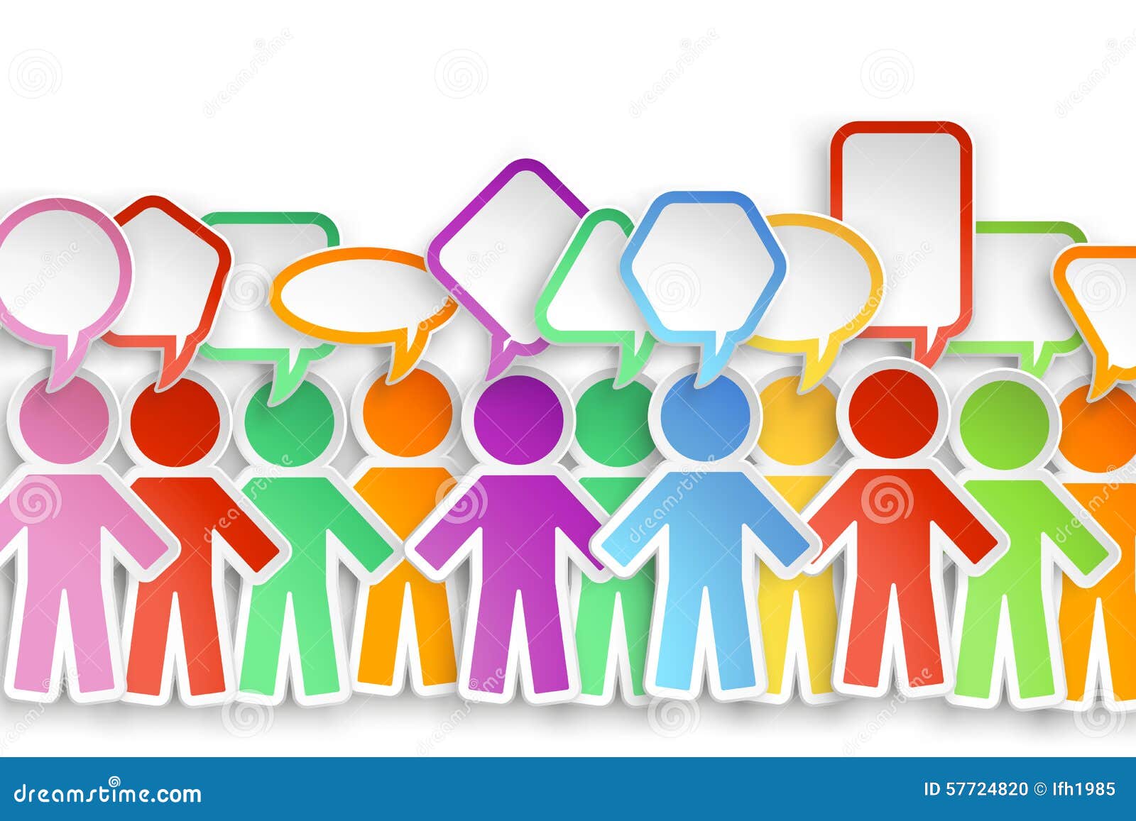 Paper people stock vector. Illustration of origami, forum - 57724820