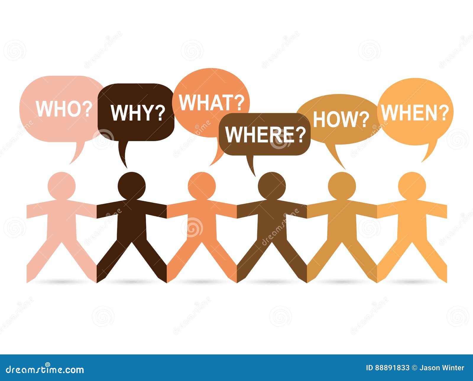 Paper People Questions stock vector. Illustration of quiz - 88891833