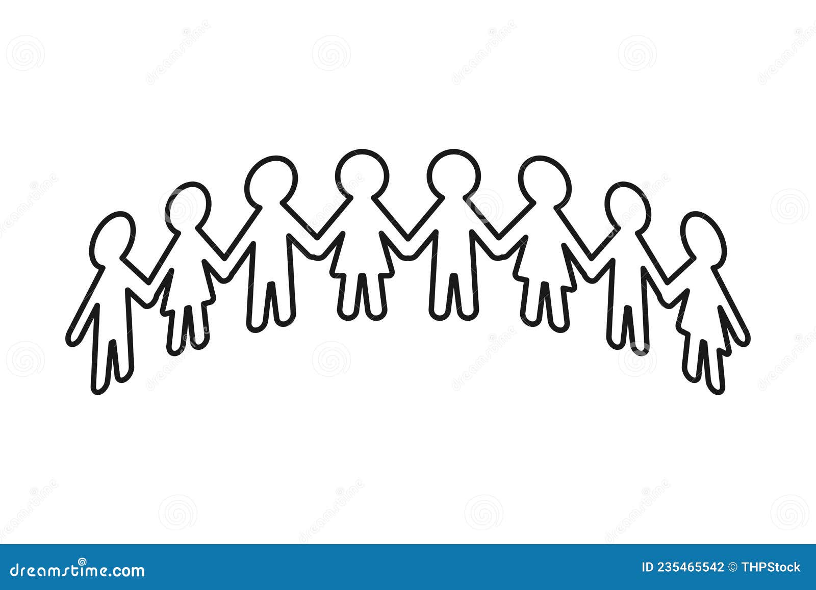 Paper People Semi Circle Vector Stock Vector - Illustration of paper ...