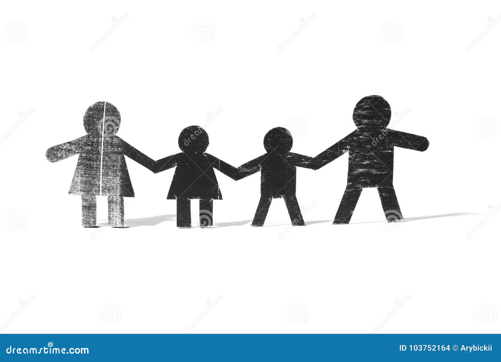 Paper people on white stock photo. Image of linked, partnership - 103752164