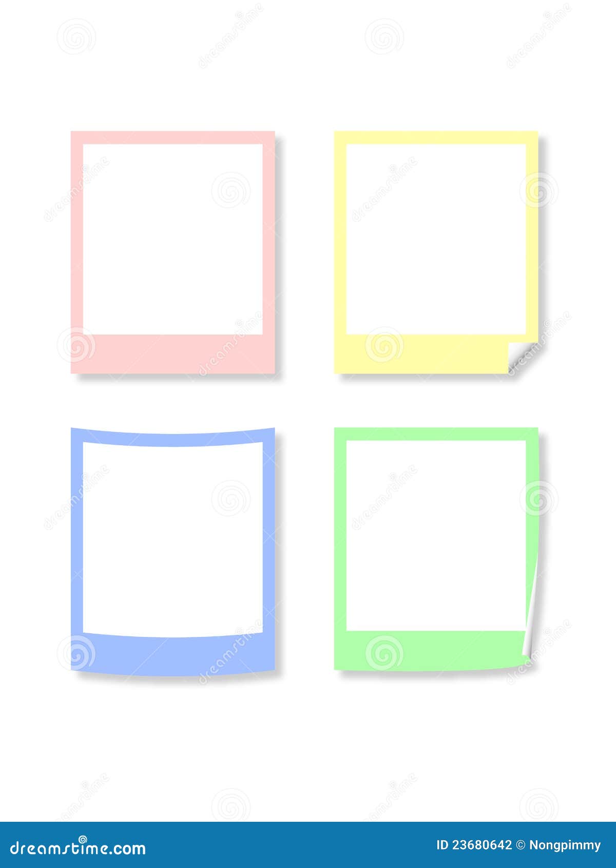 Paper Photo Polaroid Frame stock illustration. Illustration of blue ...