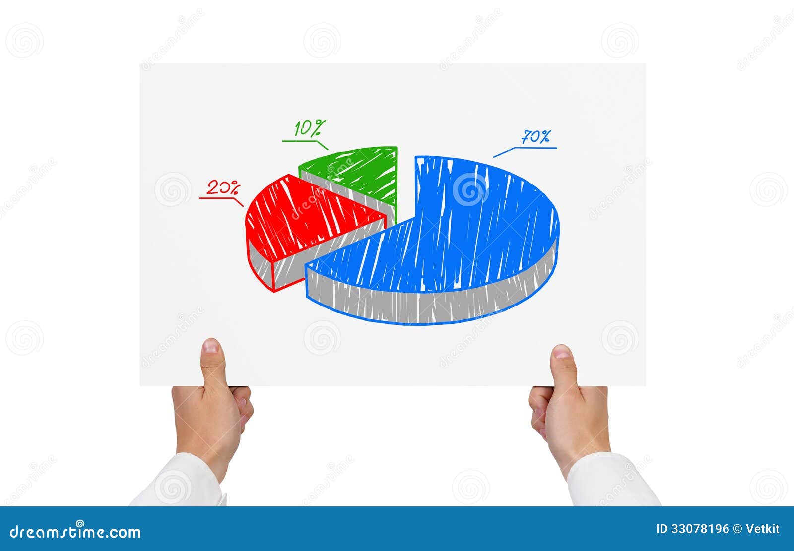 Paper with pie graph stock photo. Image of growth, drawing - 33078196