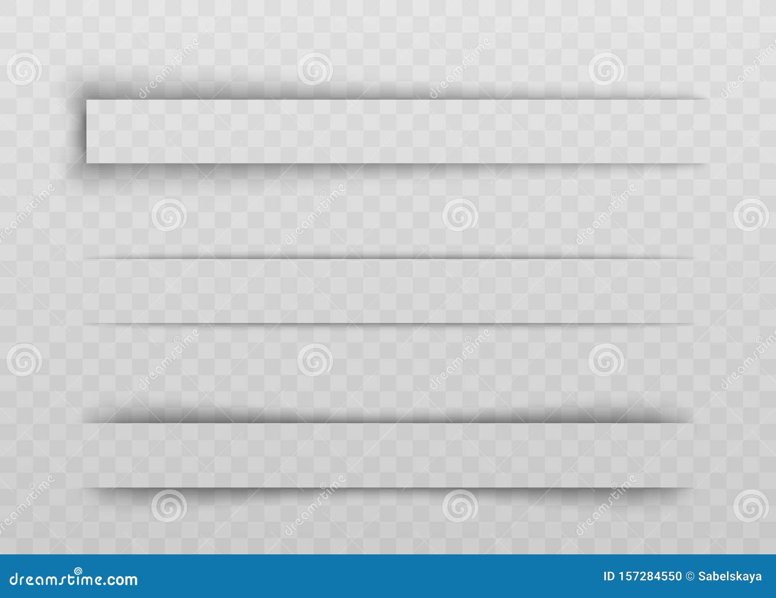 Paper Piece Border Shadow Set on Transparent Background - Isolated ...