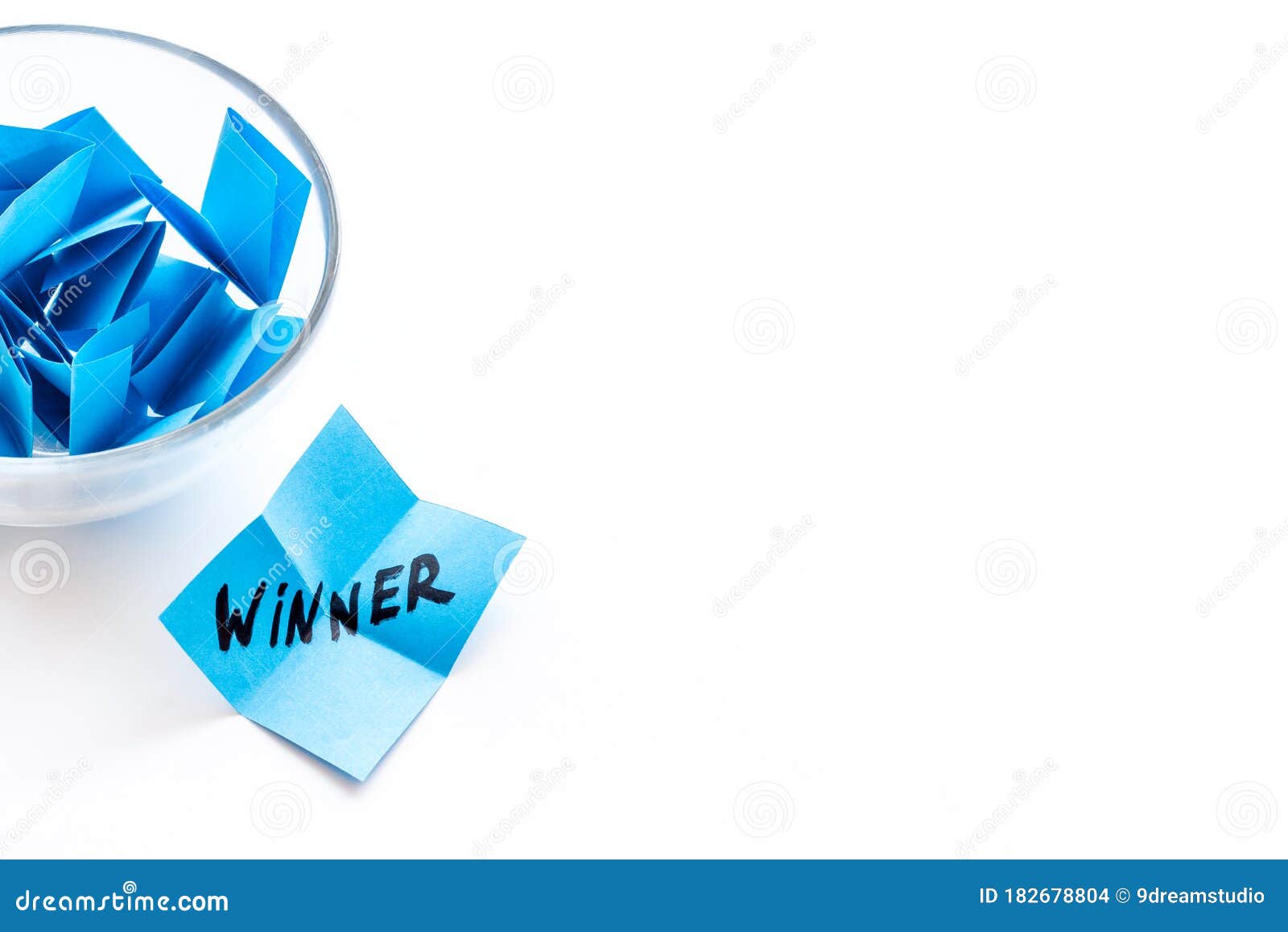Paper Pieces - Random Winner Selection - White Desk Stock Photo - Image ...