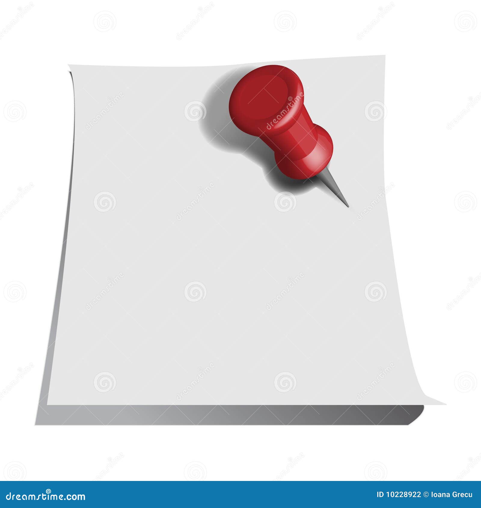 Paper and pin stock vector. Illustration of copy, notebook - 10228922