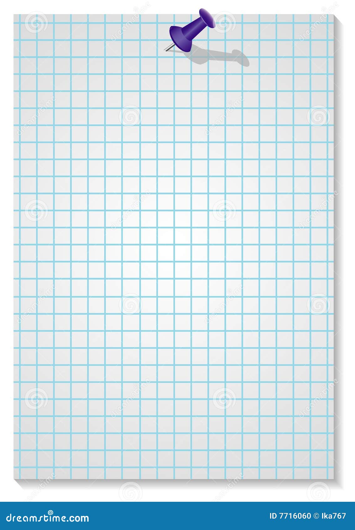 Paper and pin stock vector. Illustration of isolated, document - 7716060