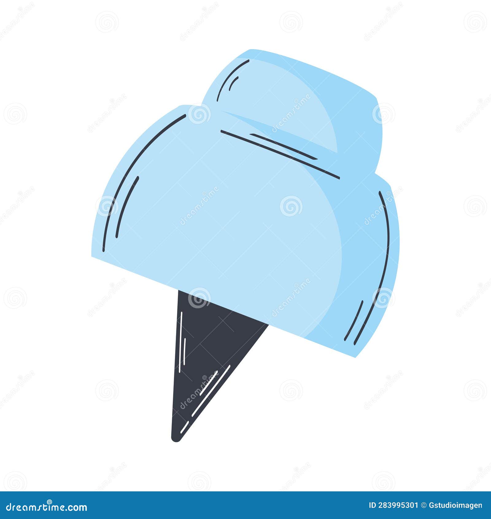 Paper pin attach stock vector. Illustration of single - 283995301