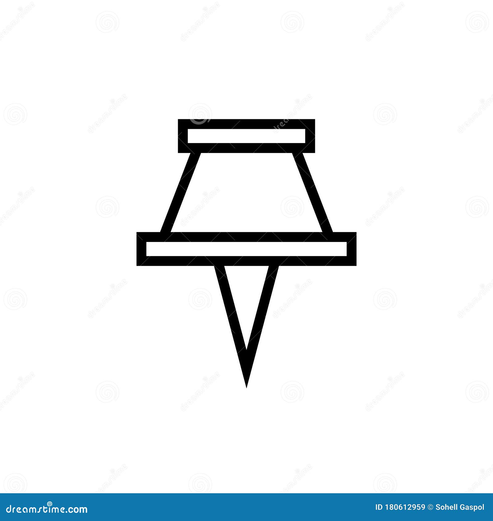 Paper Pin Icon Design Vector Template Stock Vector - Illustration of ...