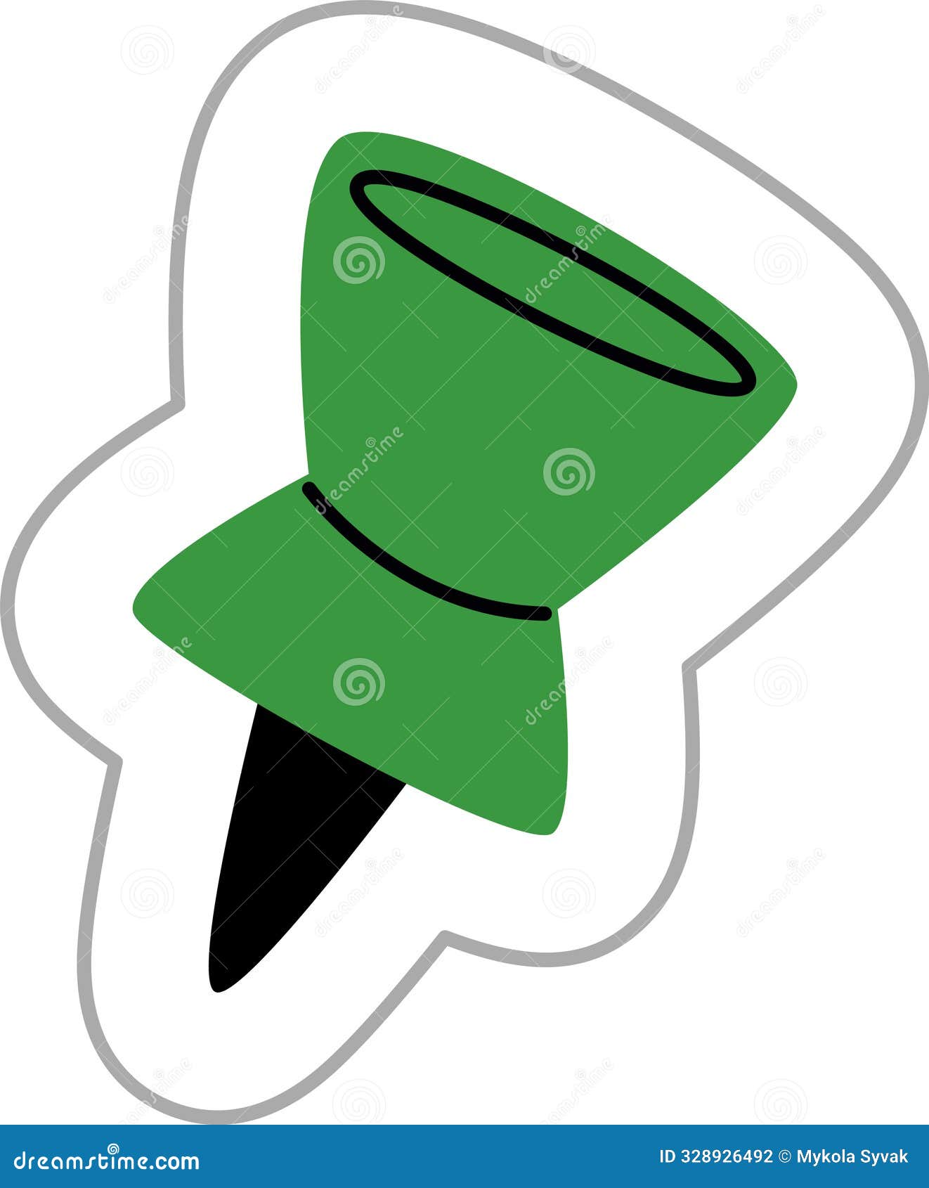 Paper Pin Sticker stock illustration. Illustration of sheet - 328926492