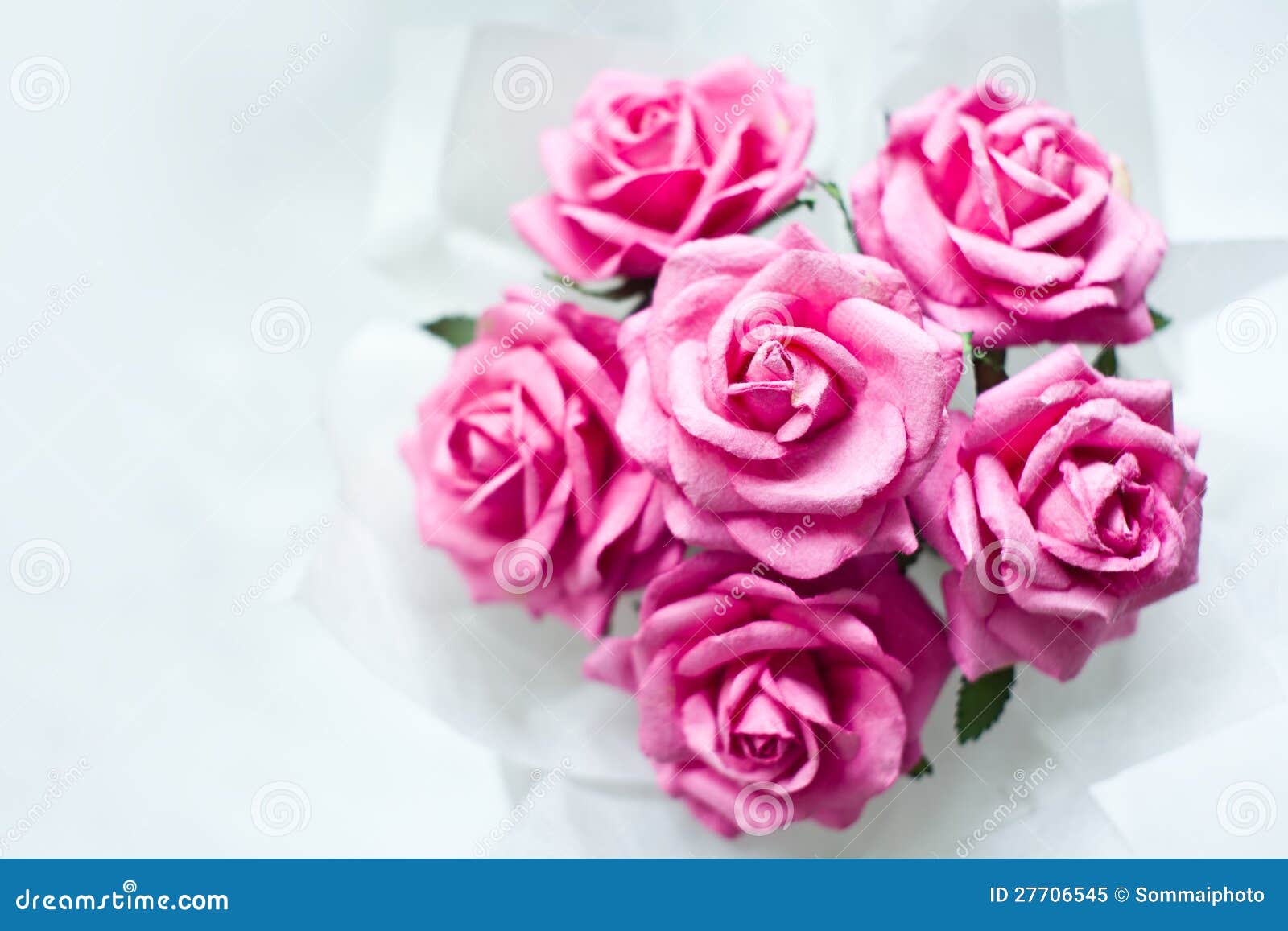 Paper pink roses stock image. Image of lovers, bunch - 27706545