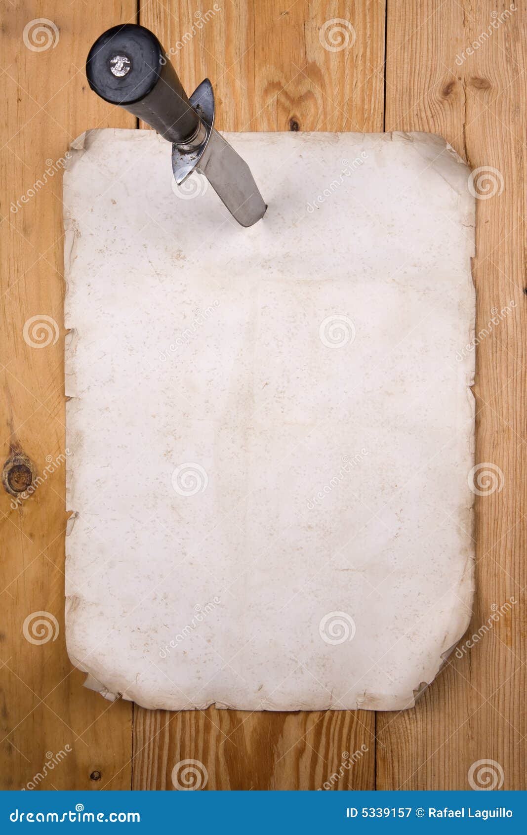 Paper Pinned With A Knife Royalty-Free Stock Photo | CartoonDealer.com ...