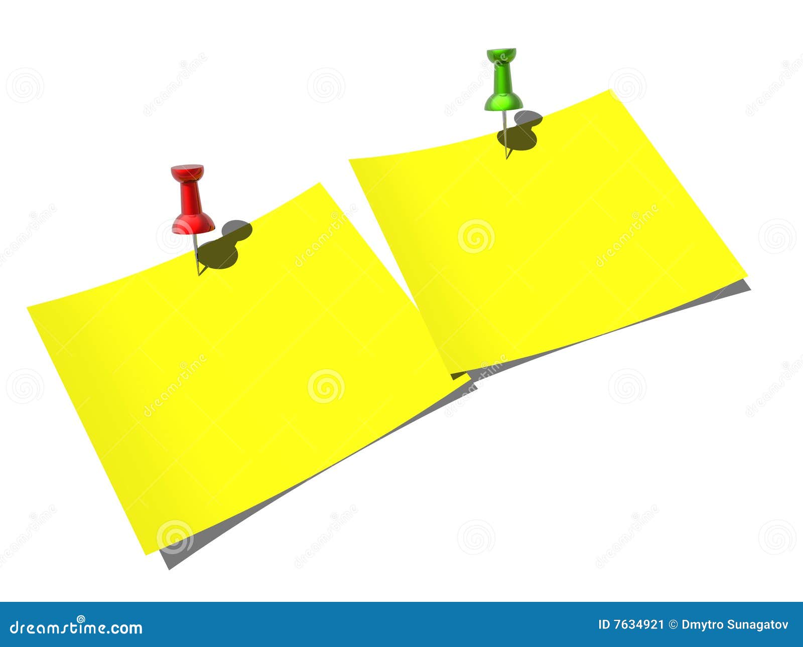 Paper Pinned To a White Background Stock Illustration - Illustration of ...