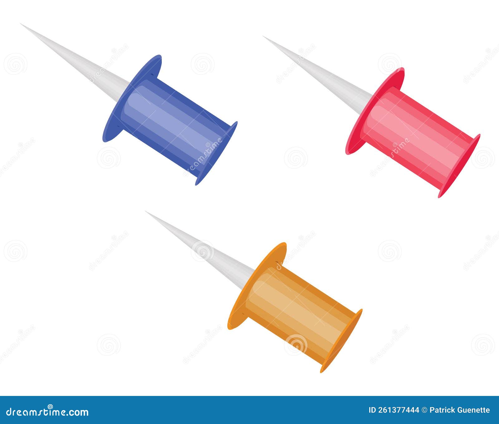 Paper Map With Pins. Vector Cartoon Illustration | CartoonDealer.com ...