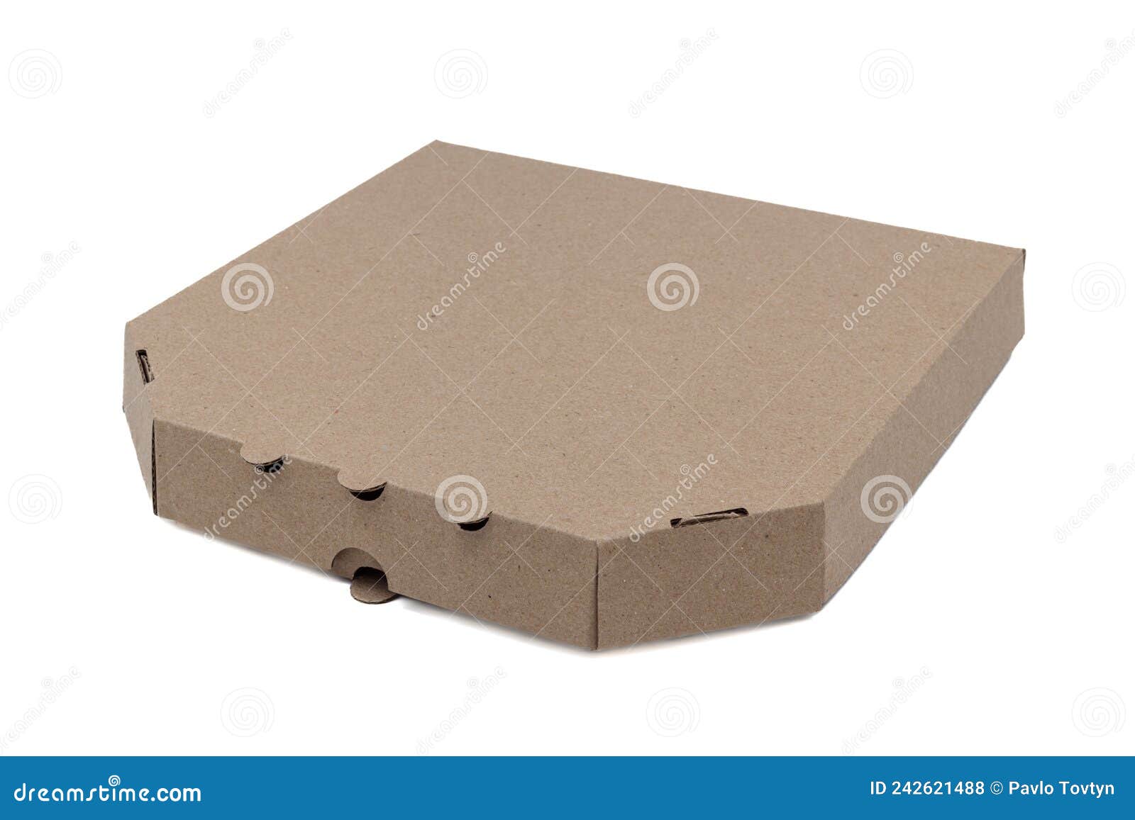 Paper Pizza Box on a White Background Stock Photo - Image of object ...