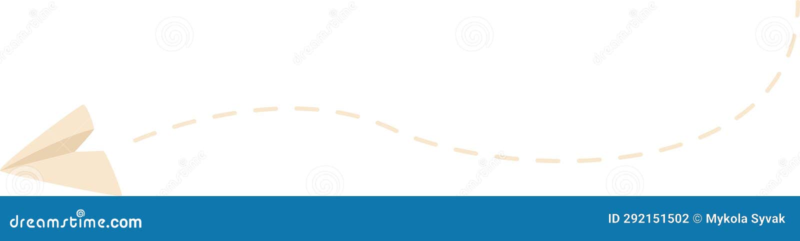 Paper Plain with Track stock vector. Illustration of flat - 292151502