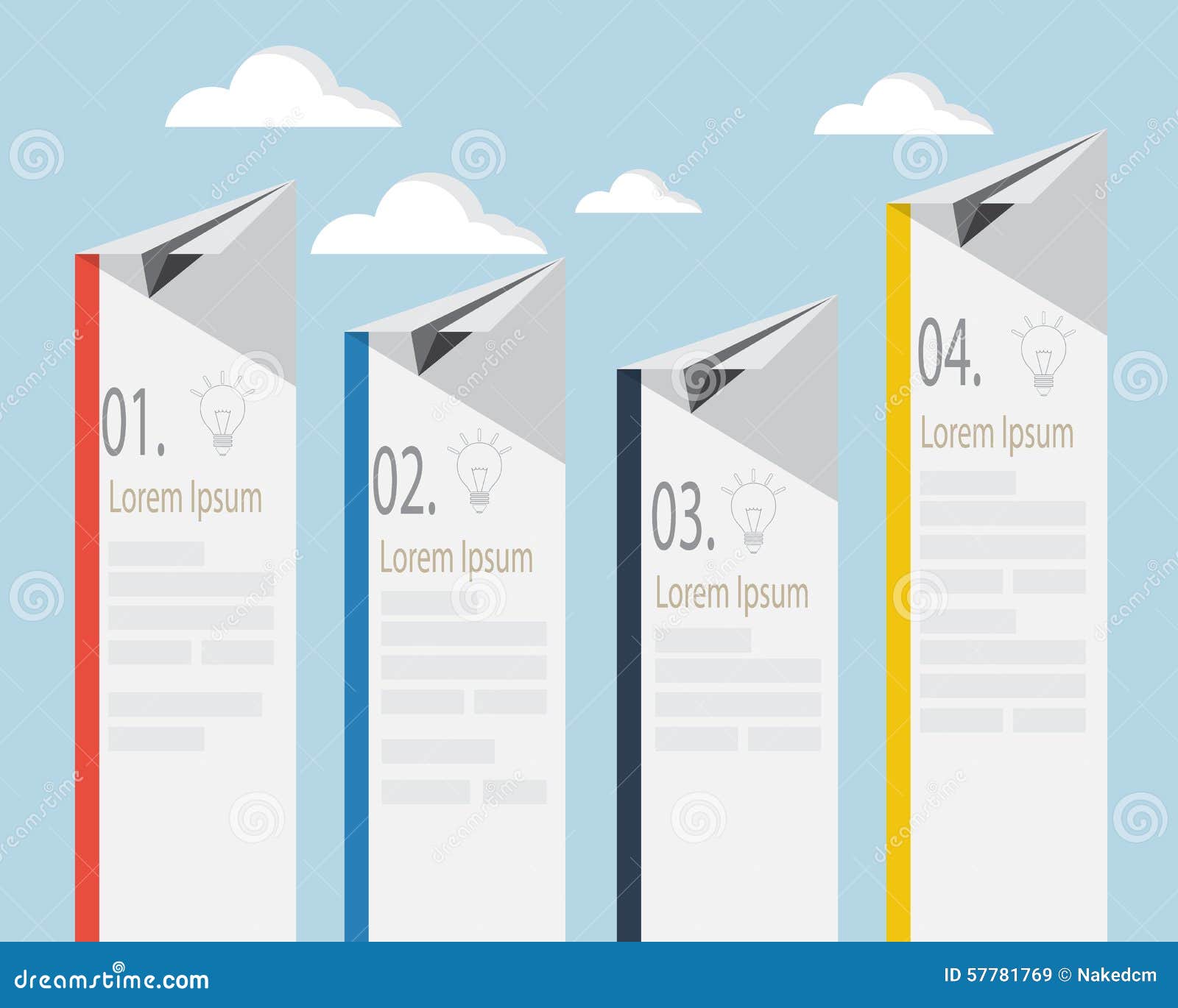 Paper Plan Infographic Background Stock Vector - Illustration of step ...