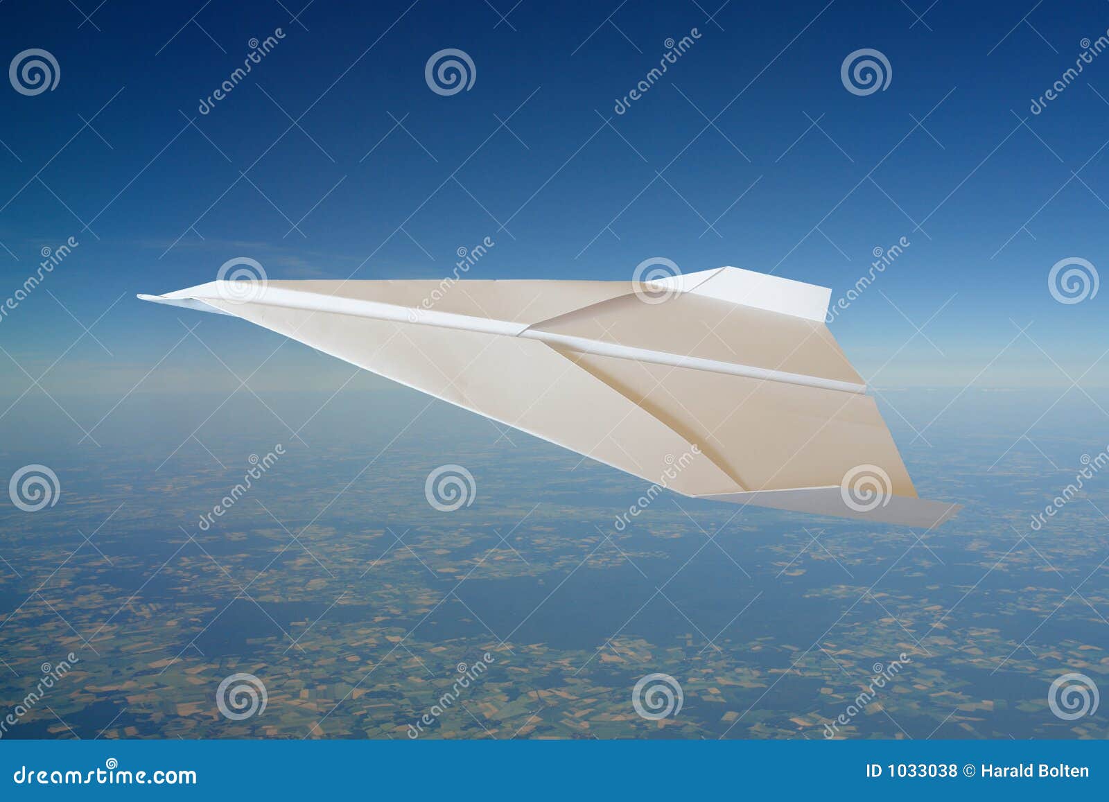 Paper plane stock photo. Image of folded, flight, blue - 1033038