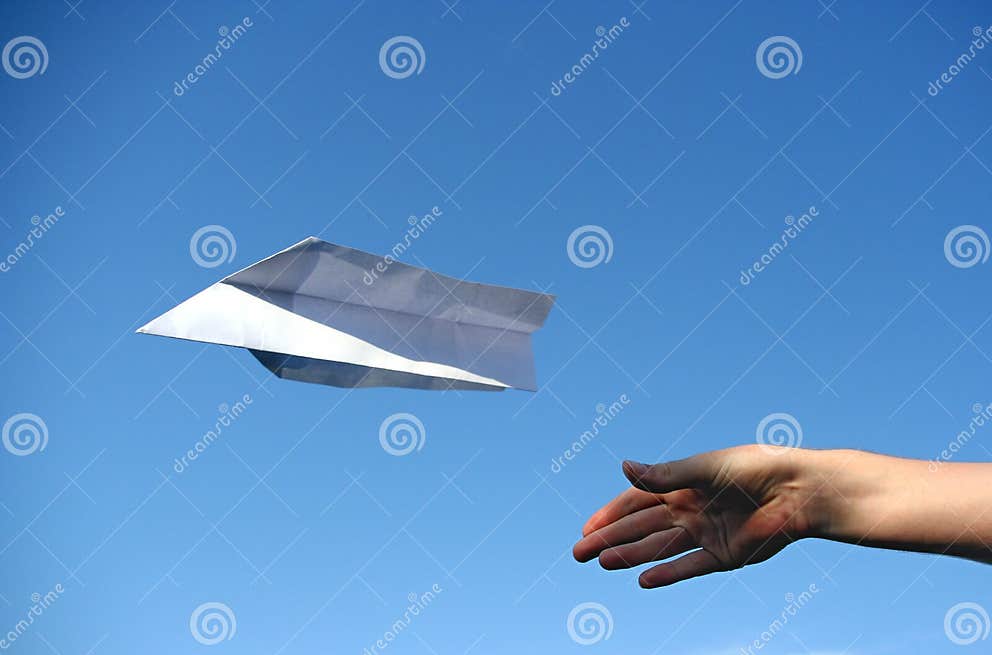 Paper plane stock photo. Image of achieve, bright, rise - 133250