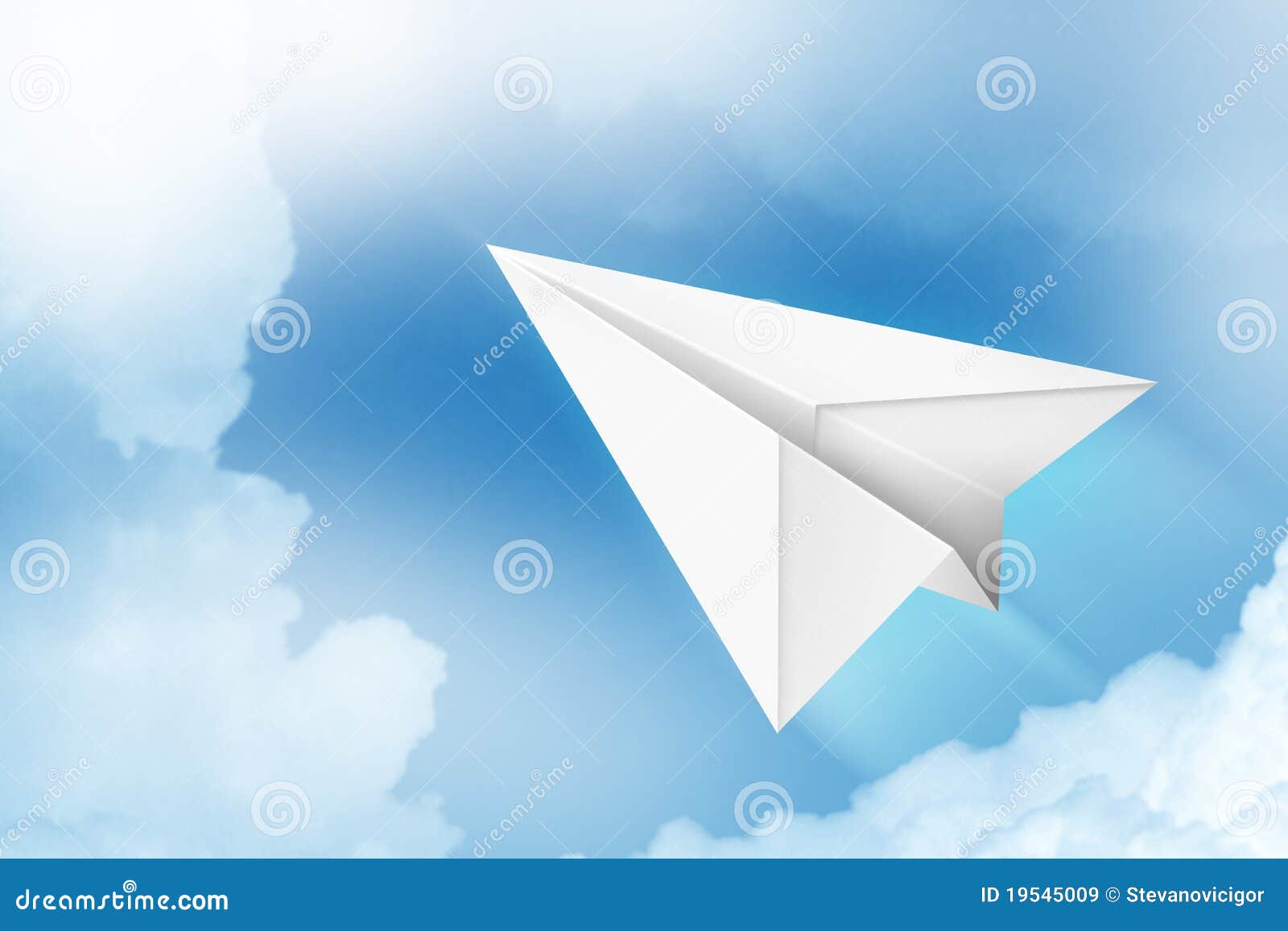 Paper plane stock image. Image of background, isolated - 19545009