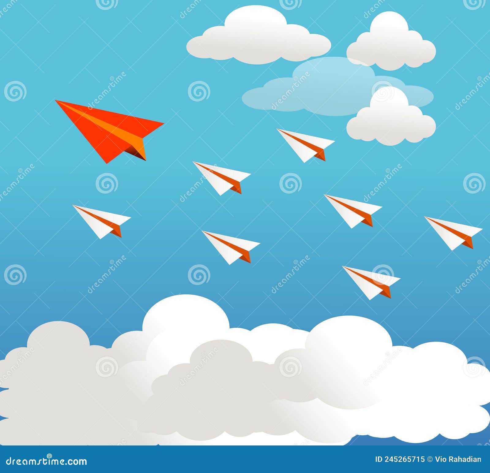 Realistic Folded Paper Plane Vector Set. Paper Plane Modern Origami ...