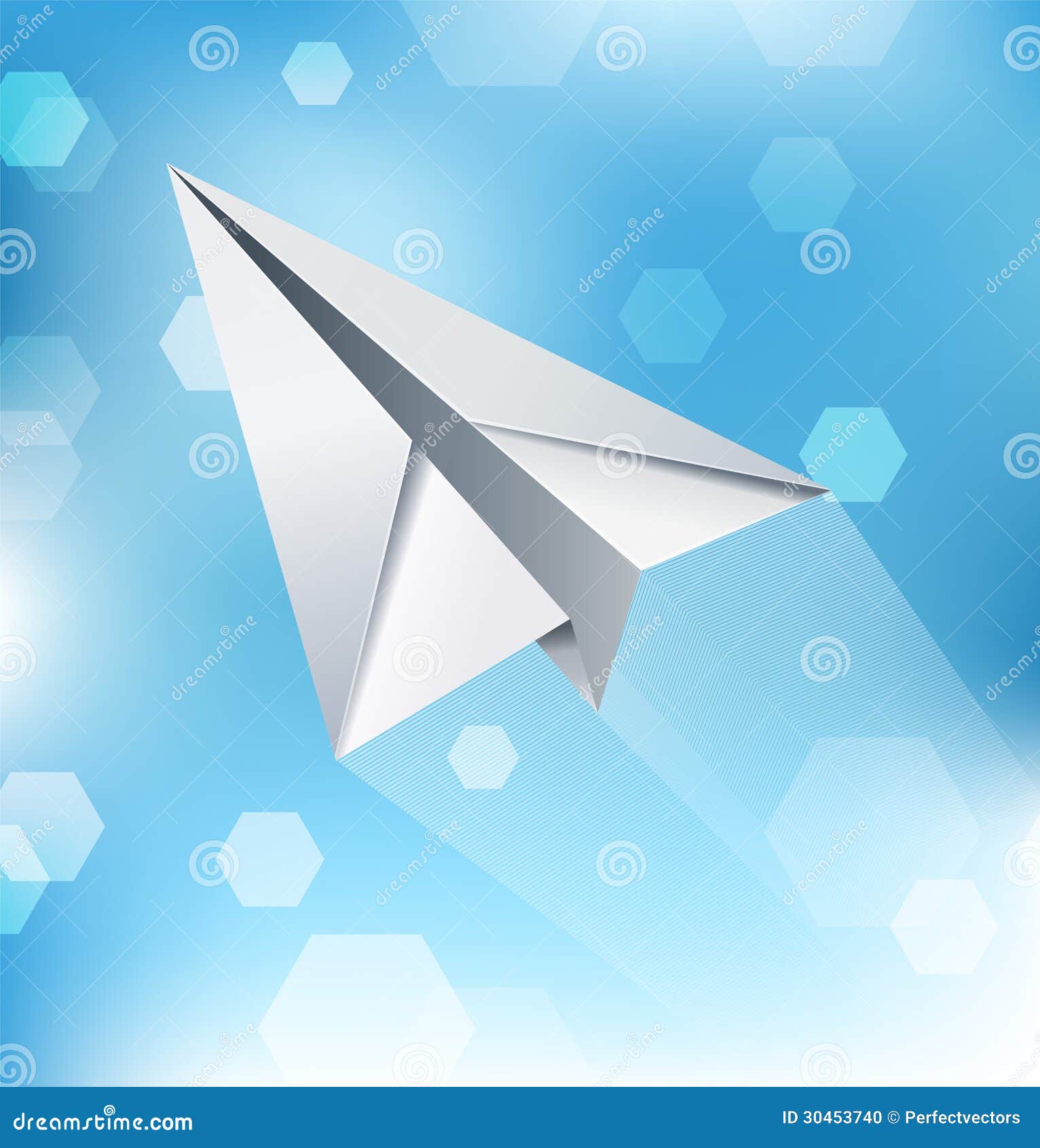 Paper Plane Abstract Background Stock Vector - Illustration of blank ...
