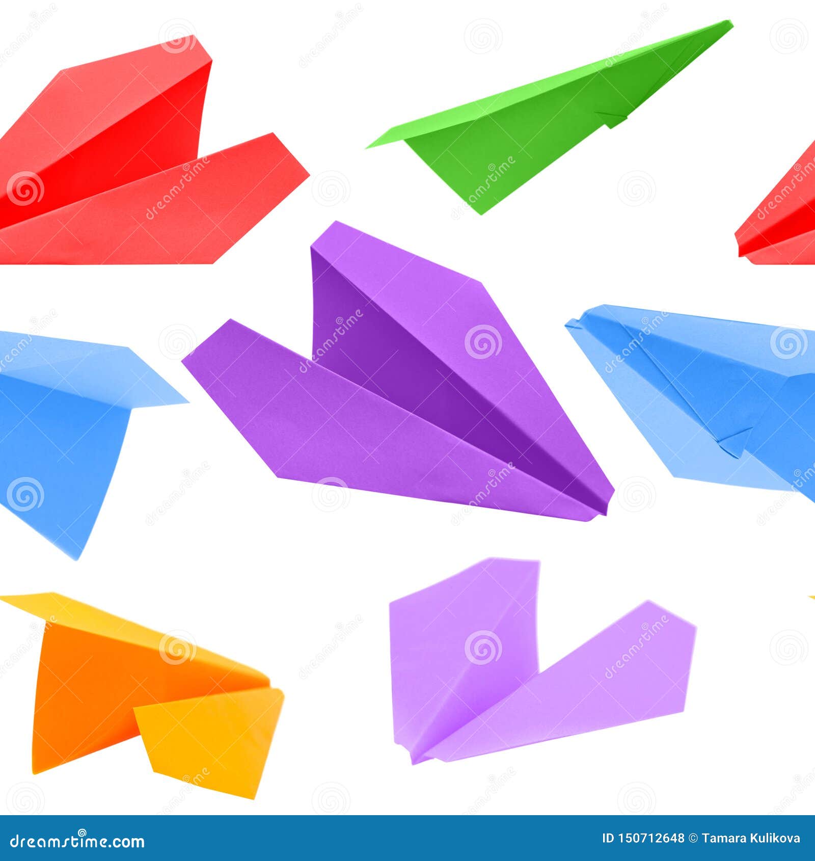 Paper Plane Background Isolated on Whte Stock Photo - Image of fold ...