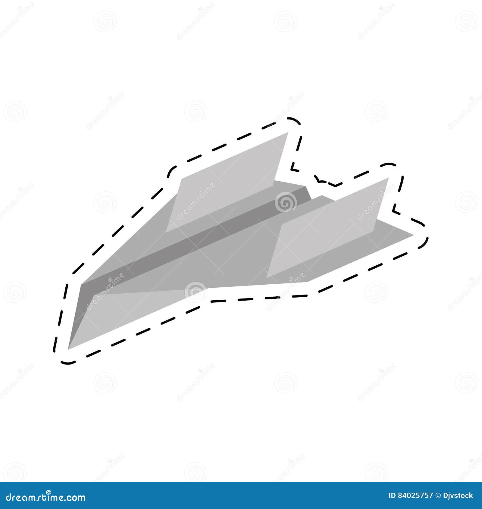 Paper Plane Different Launch Fly Cut Line Stock Illustration ...