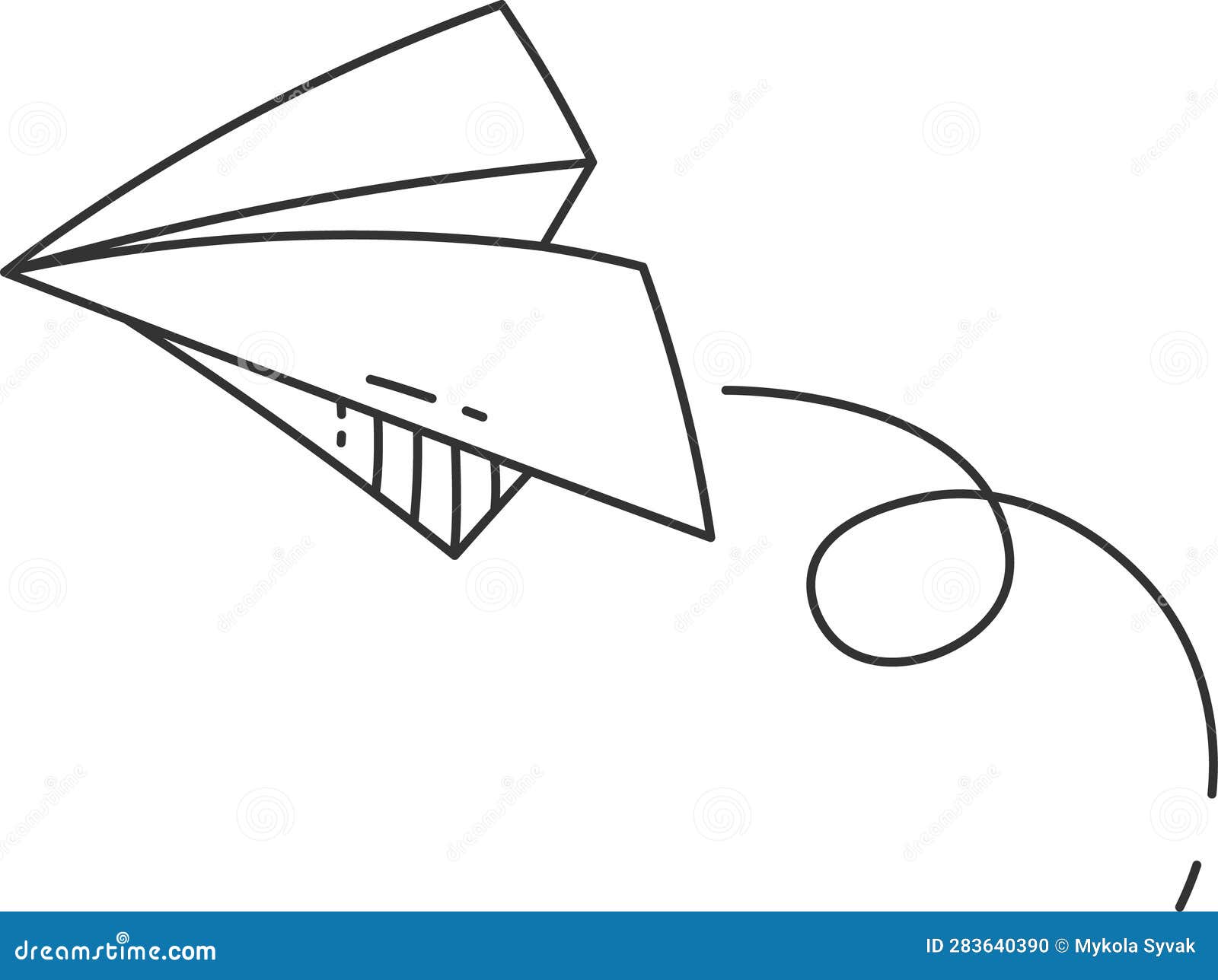 Paper Plane Doodle stock vector. Illustration of creative - 283640390