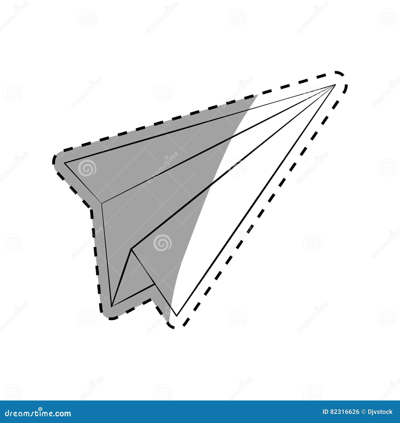 Paper plane draw stock illustration. Illustration of game - 82316626