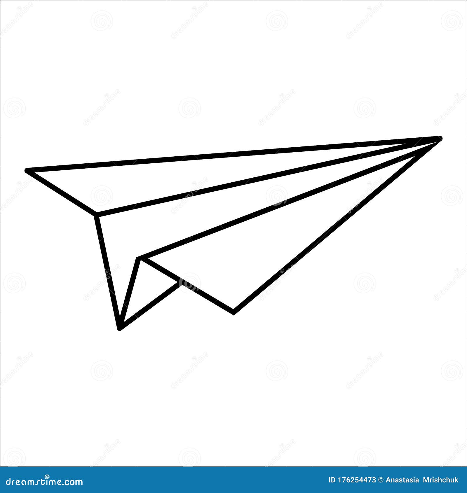 Paper Plane Flying. Abstract Image of a Aircraft Origami Stock ...
