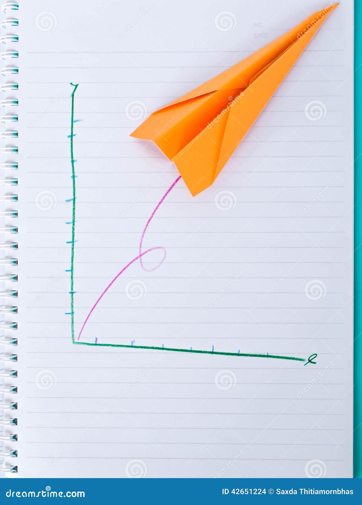 Paper plane graph up stock photo. Image of education - 42651224