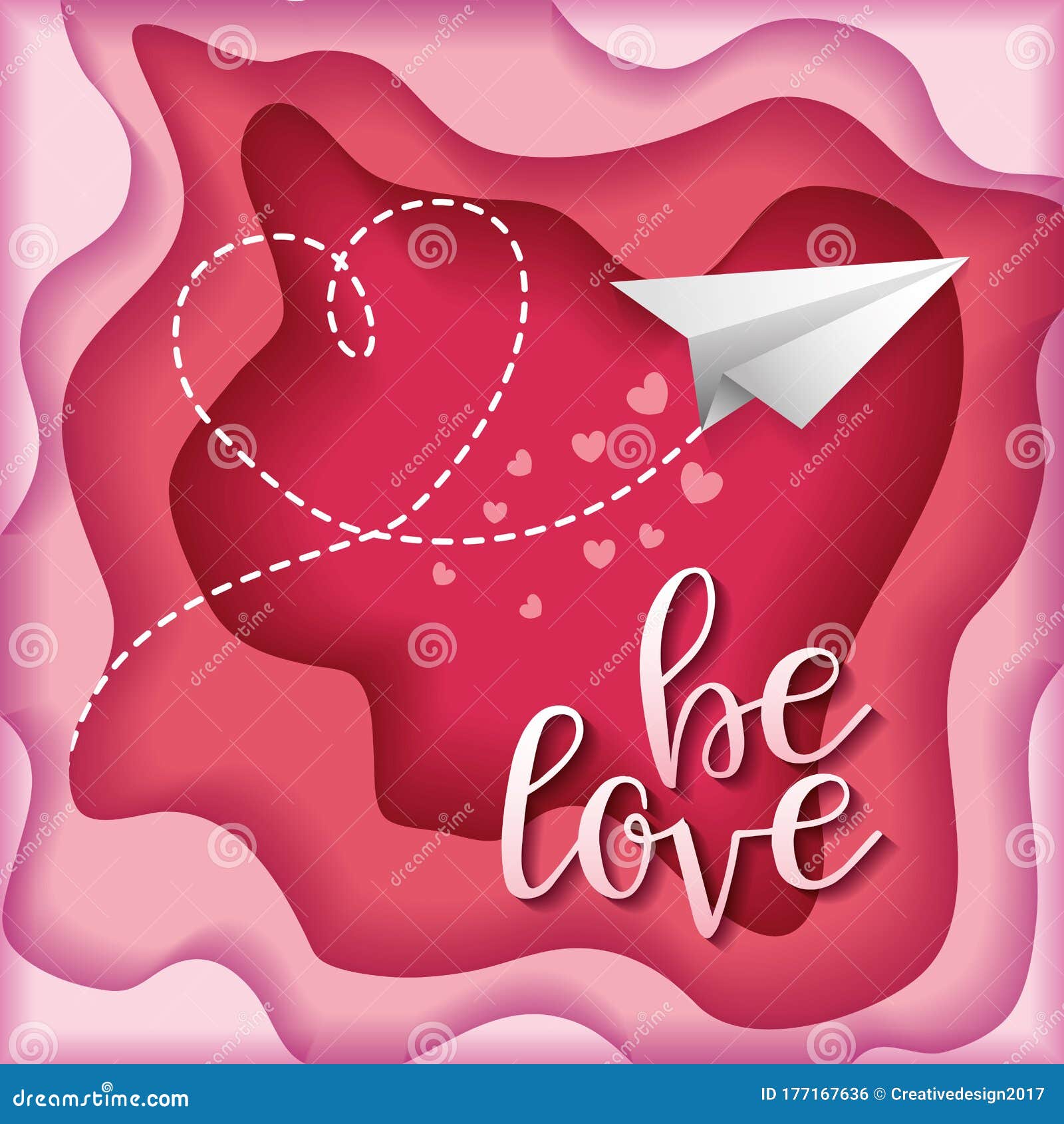 Paper Plane with Heart Path Vector Stock Vector - Illustration of ...