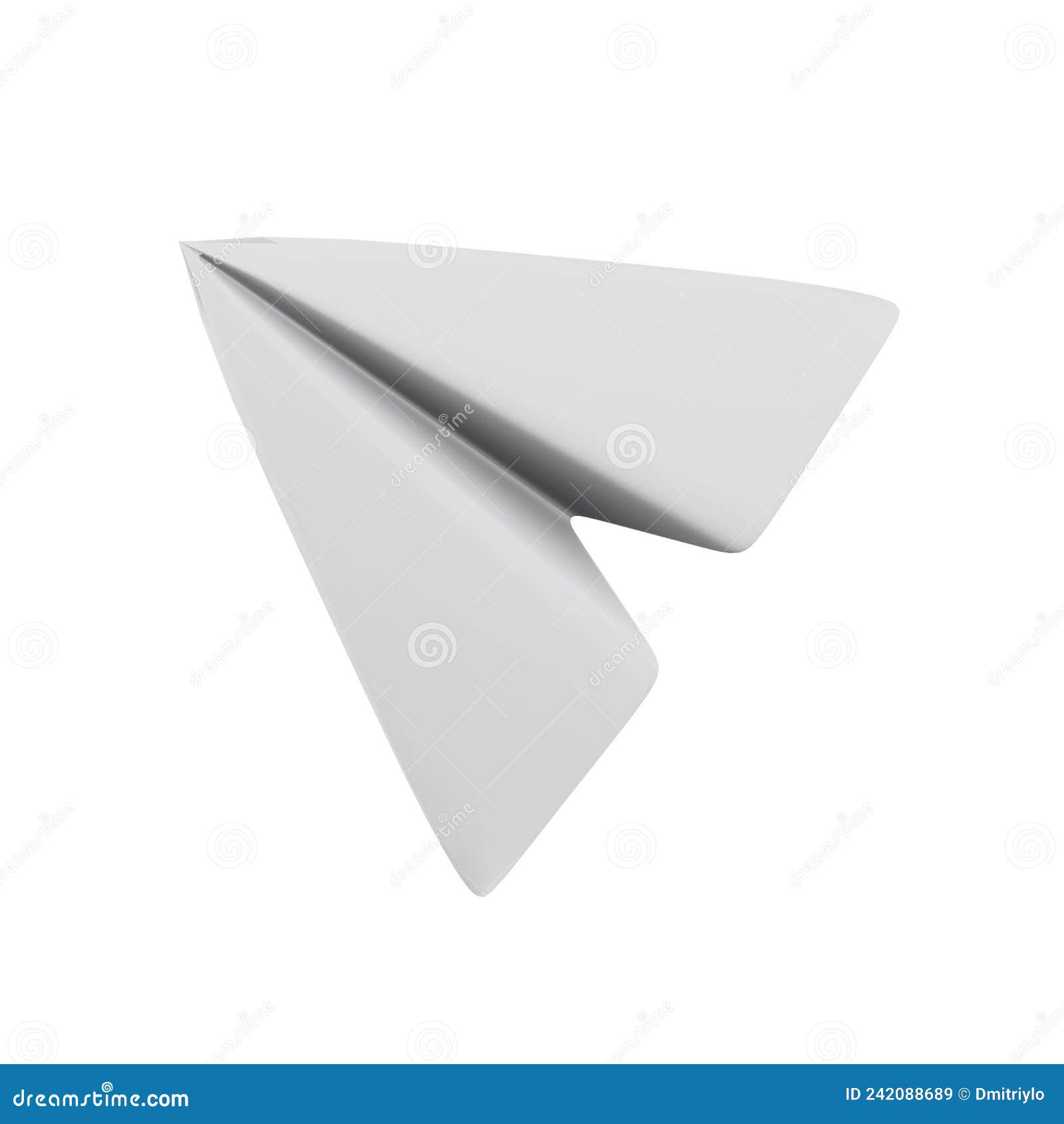 Paper Plane High Quality 3D Render Illustration. Navigation and Startup ...