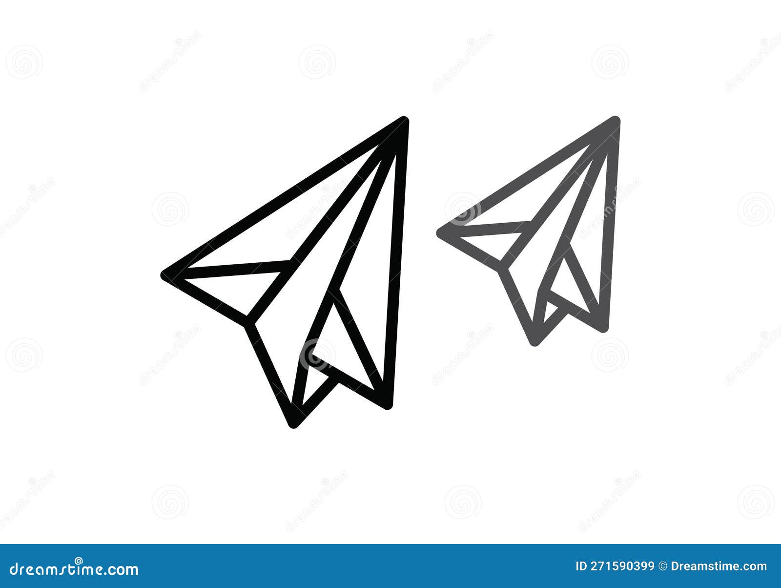 Paper plane icon stock vector. Illustration of vector - 271590399