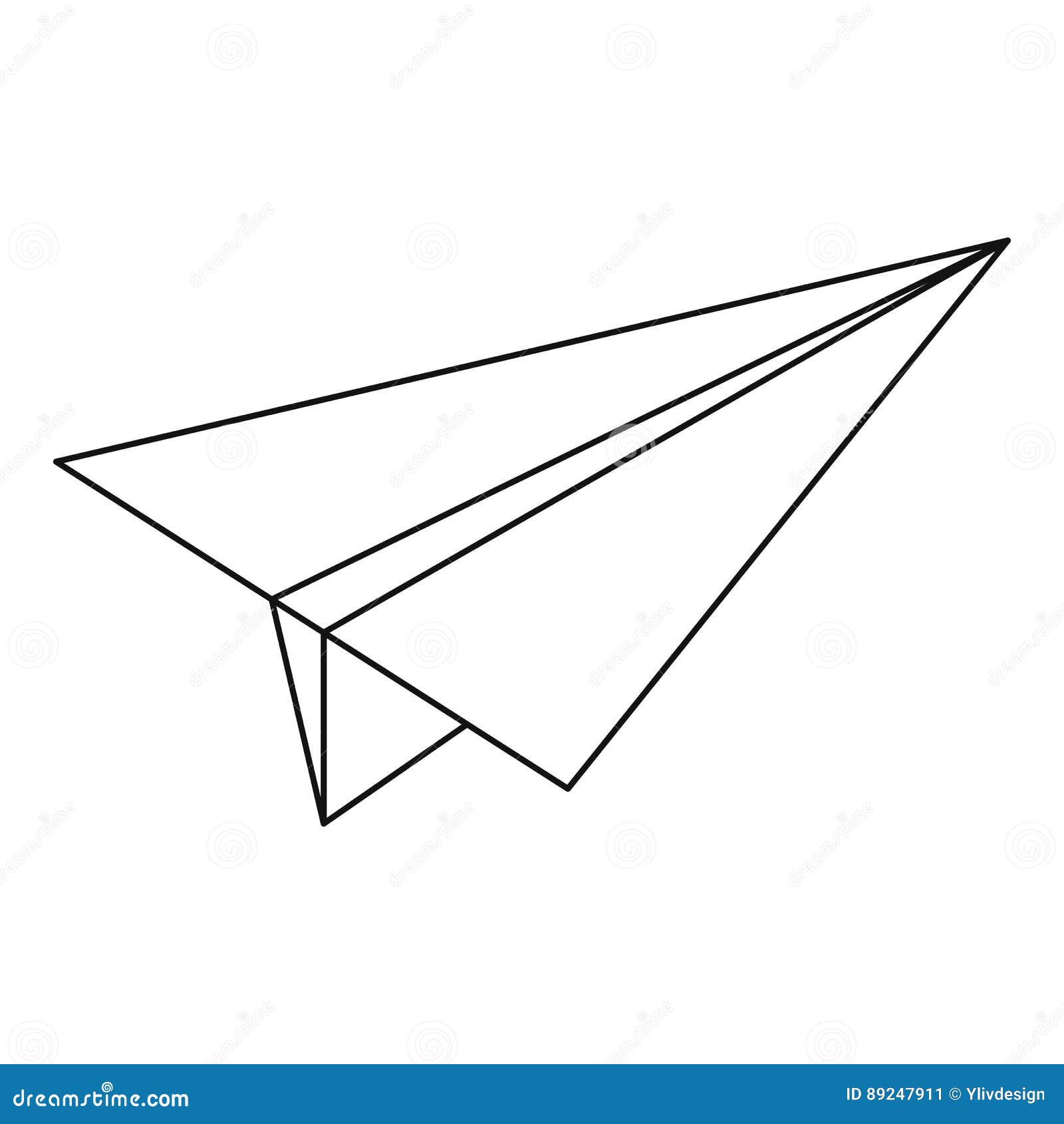 Paper Plane Icon, Outline Style Stock Vector - Illustration of light ...