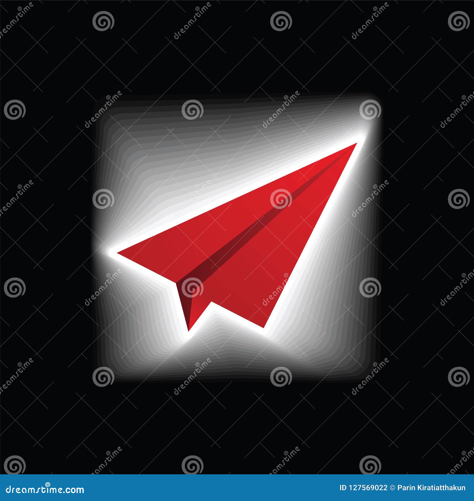 Paper plane icon stock vector. Illustration of flight - 127569022