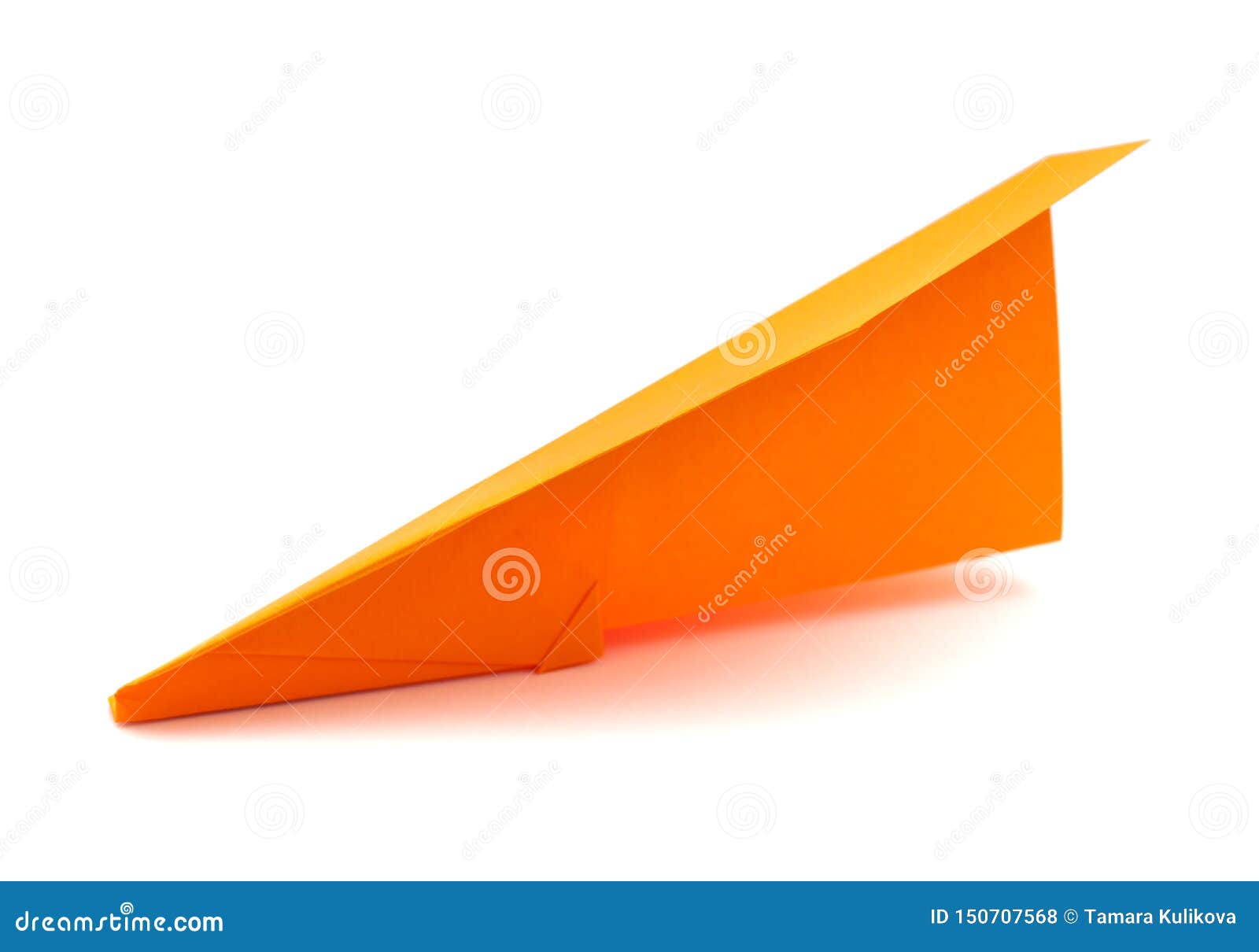 Paper Plane Isolated on Whte Stock Photo - Image of color, gliding ...