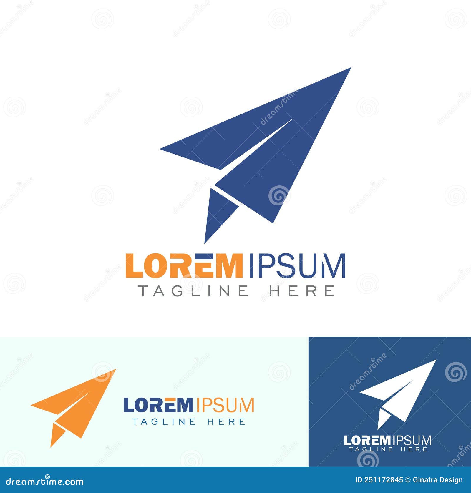 Paper Plane Logo Sign stock vector. Illustration of business - 251172845