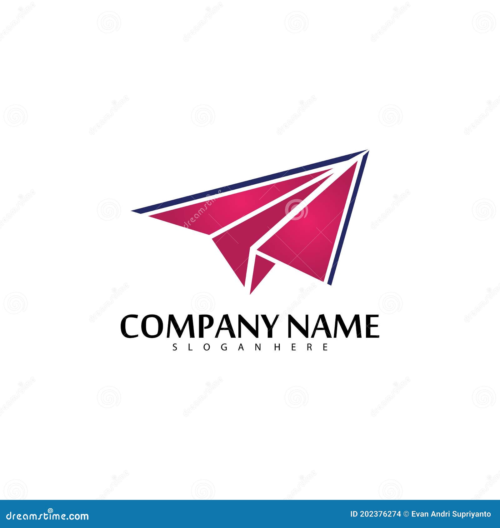 Paper Plane Logo Vector Illustration Stock Vector - Illustration of ...