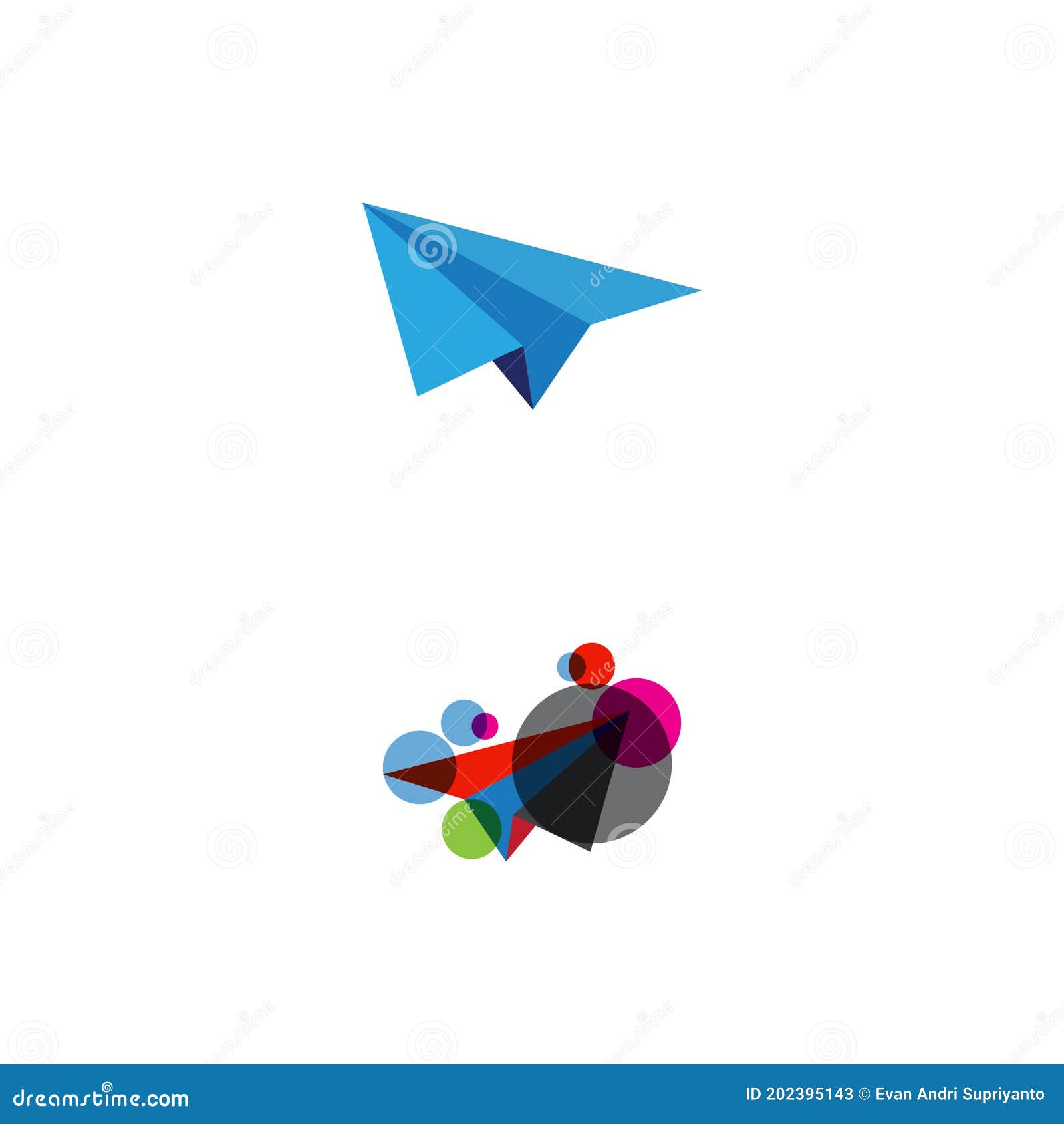 Paper Plane Logo Vector Illustration Stock Vector - Illustration of ...
