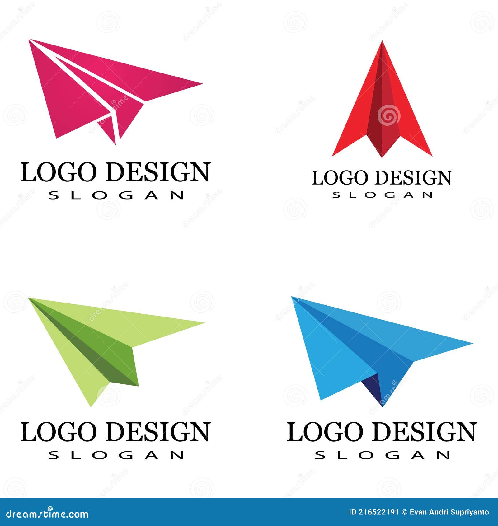 Paper Plane Logo Vector Illustration Template Stock Vector ...