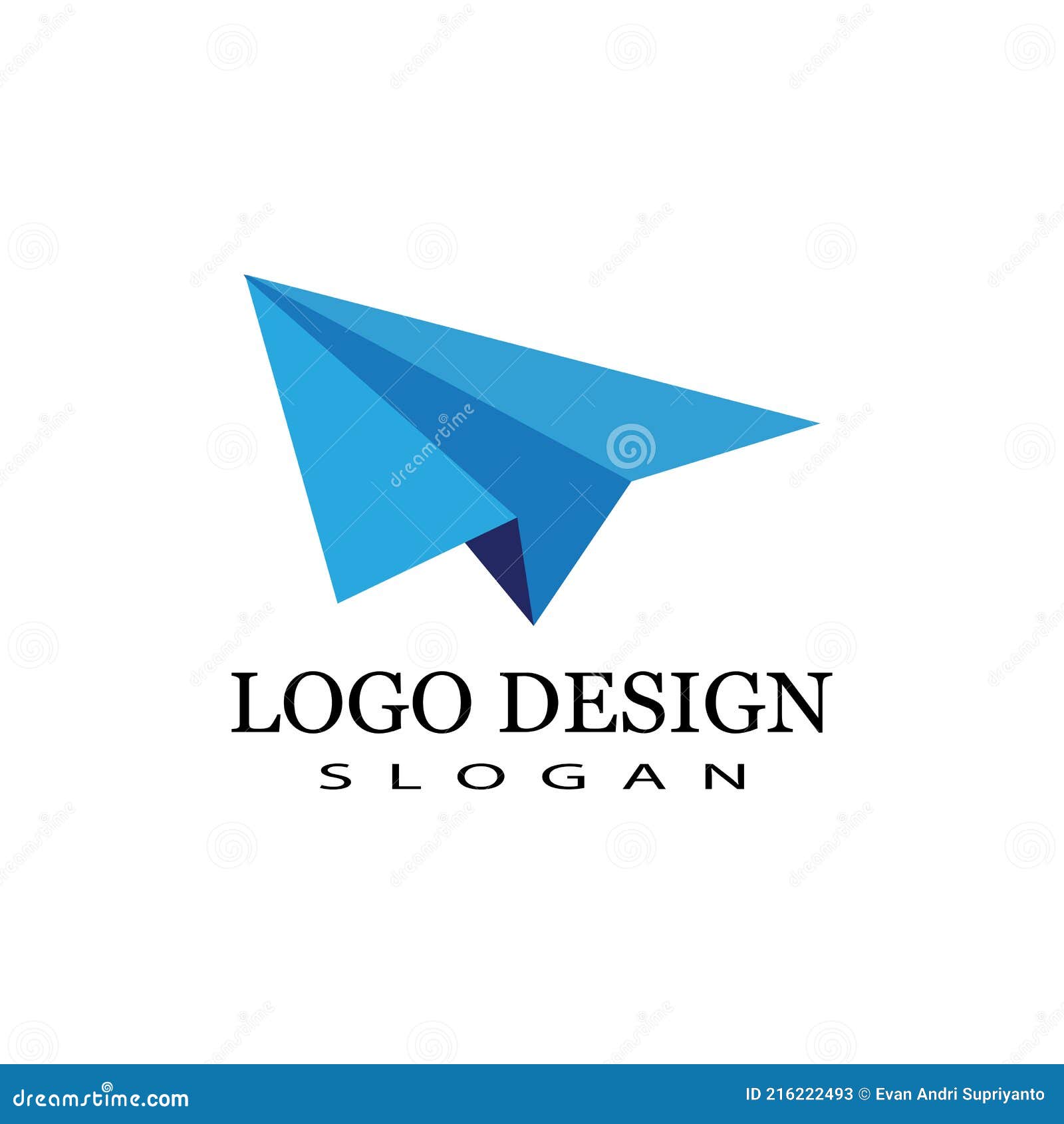 Paper Plane Logo Vector Illustration Template Stock Vector ...